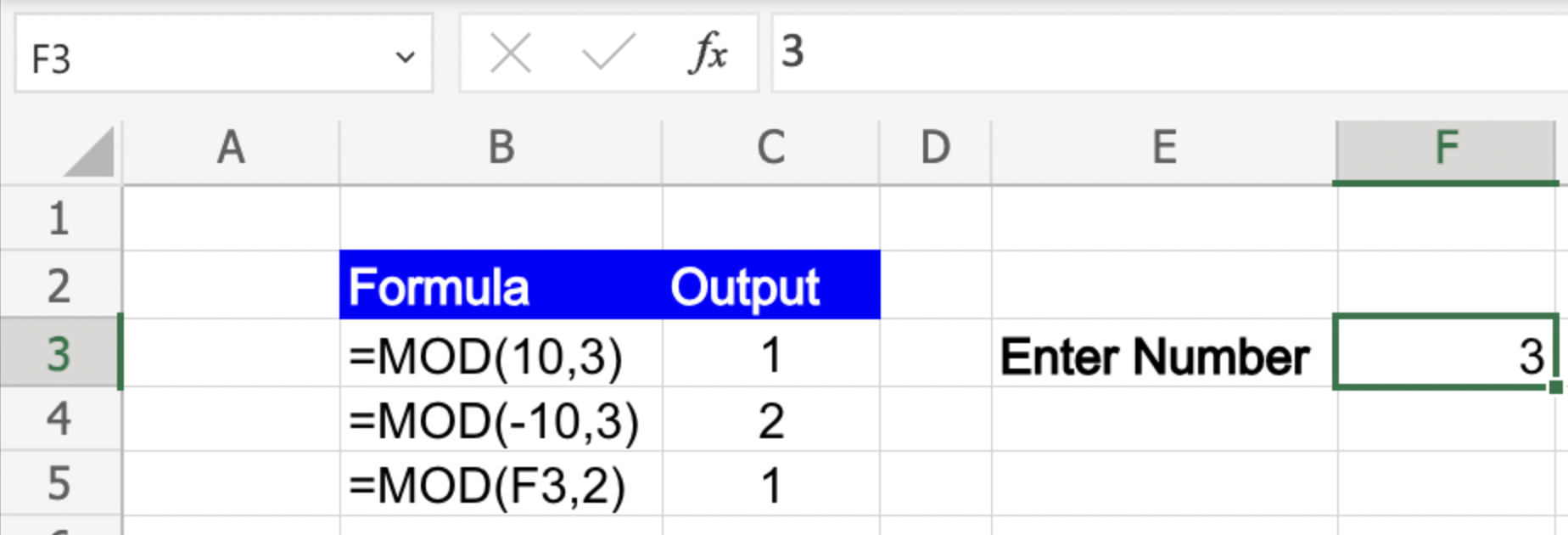 MOD Function In Excel Explained LiveFlow